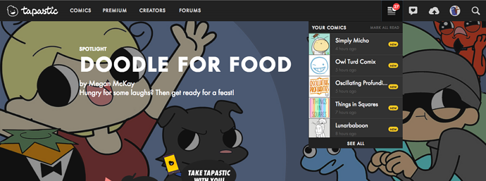 Tapastic Update: New Notification System - Announcements - Tapas Forum
