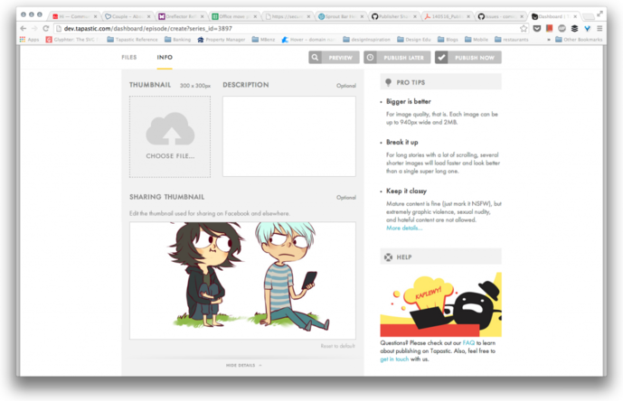 Tapastic Update: Edit and Crop Tool for Shared Thumbnails ...