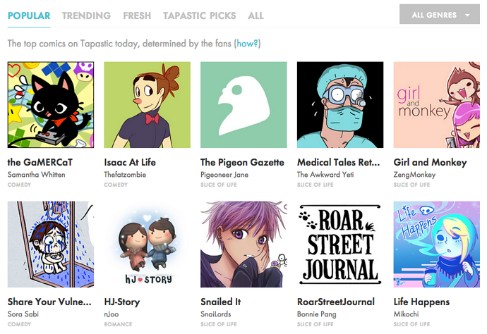 Tapastic Update: Comic Categorization - Announcements - Tapas Forum