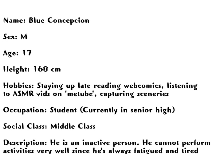 My main character for my future comic (my very first character draft ...