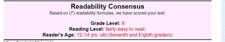 Readability checkers - what grade level are your novels - Writing ...