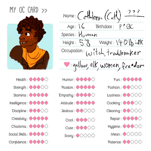 Character Cards - Art | Comics - Tapas Forum