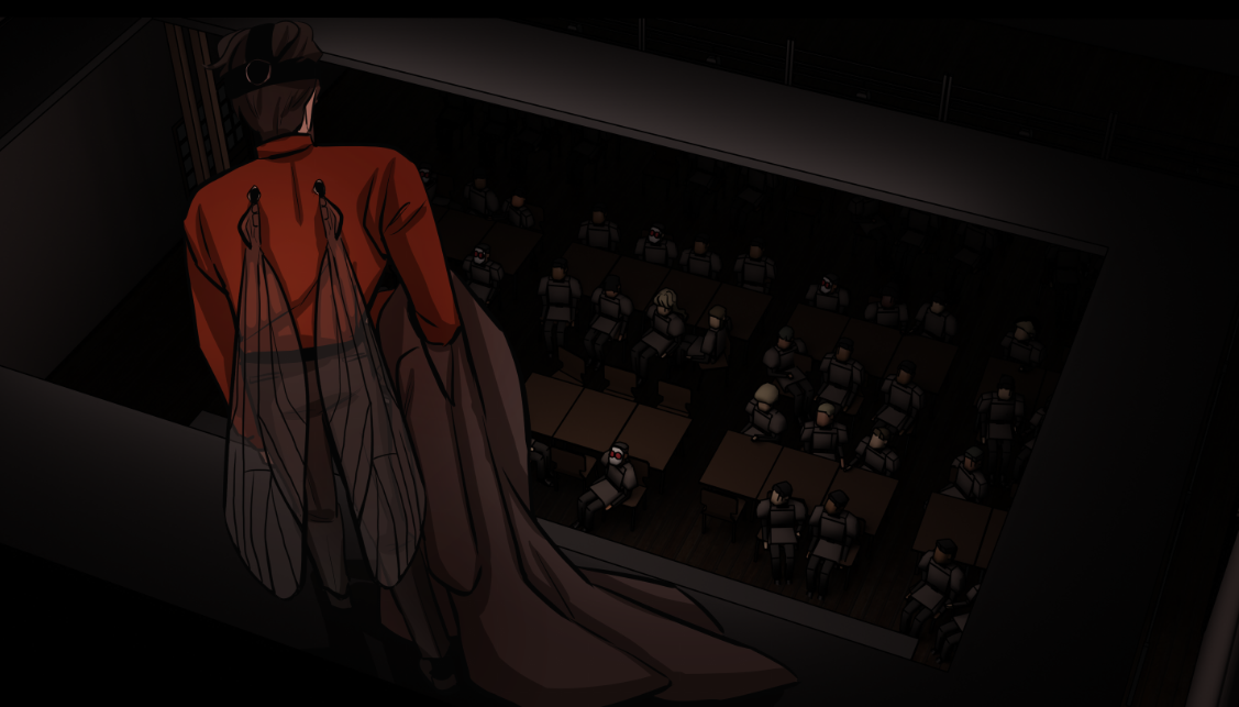 blurry crowd drawing